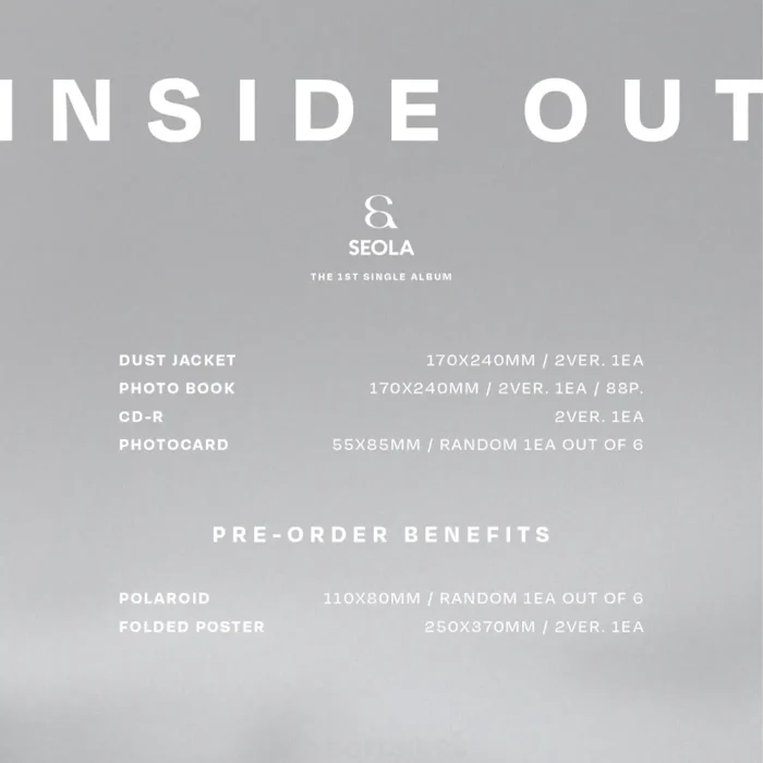 SeolA (WJSN) – Inside Out (1st Single Album) – Bak Bak K-Pop Store