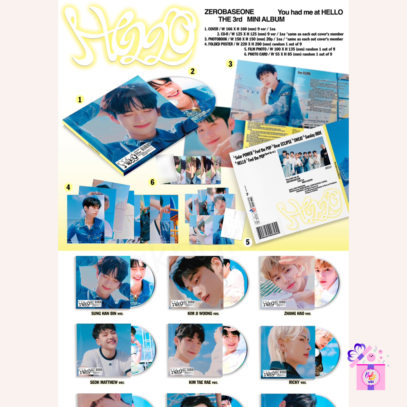 ZB1 – You had me at HELLO (Member Digipack Ver.) – Bak Bak K-Pop Store